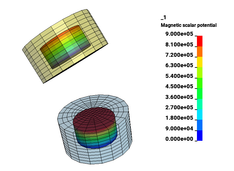 Magnets snapping — Welcome to LS-DYNA Examples
